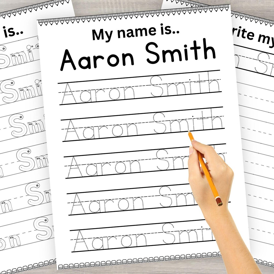 Custom Name Tracing Sheet Printable Childs Name Tracing Toddler Line ...