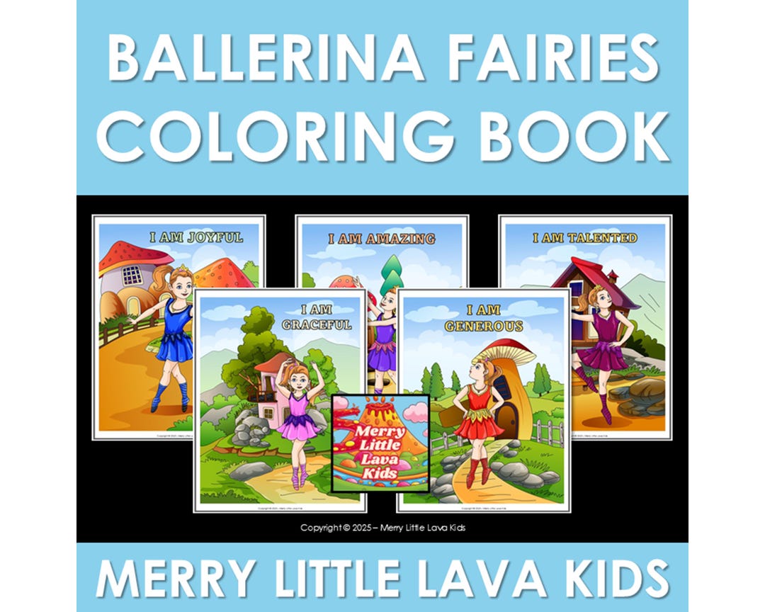 Fairy Coloring Book for Kids Girl Fairies Children's Birthday Party ...