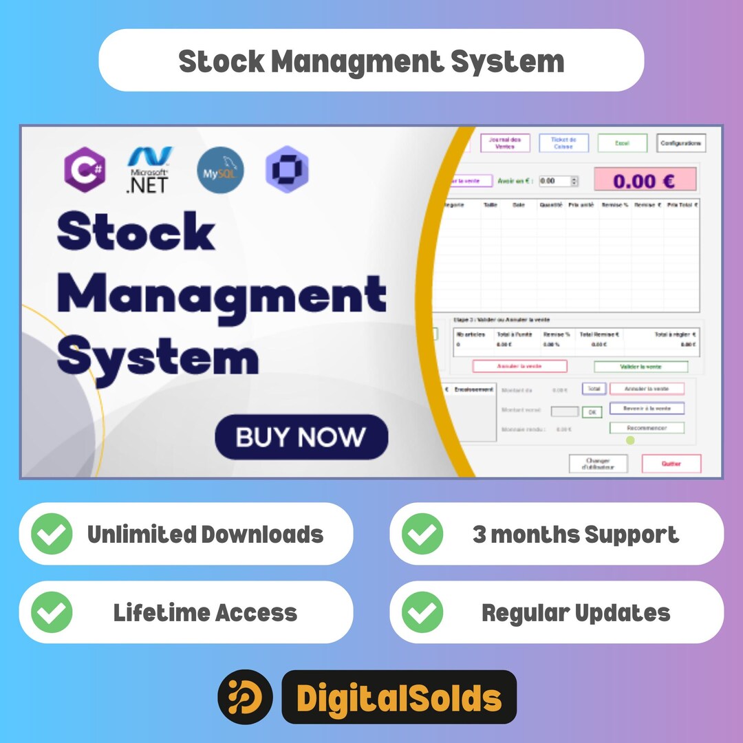 Stock Management System | Windows Application With Full Source Code ...