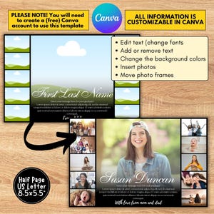 Senior Yearbook Ad Template Half Page, Editable Yearbook Ad, Graduation ...