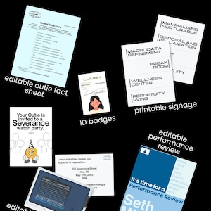 Severance Lumon ID Badge - Canva Editable Template - Etsy