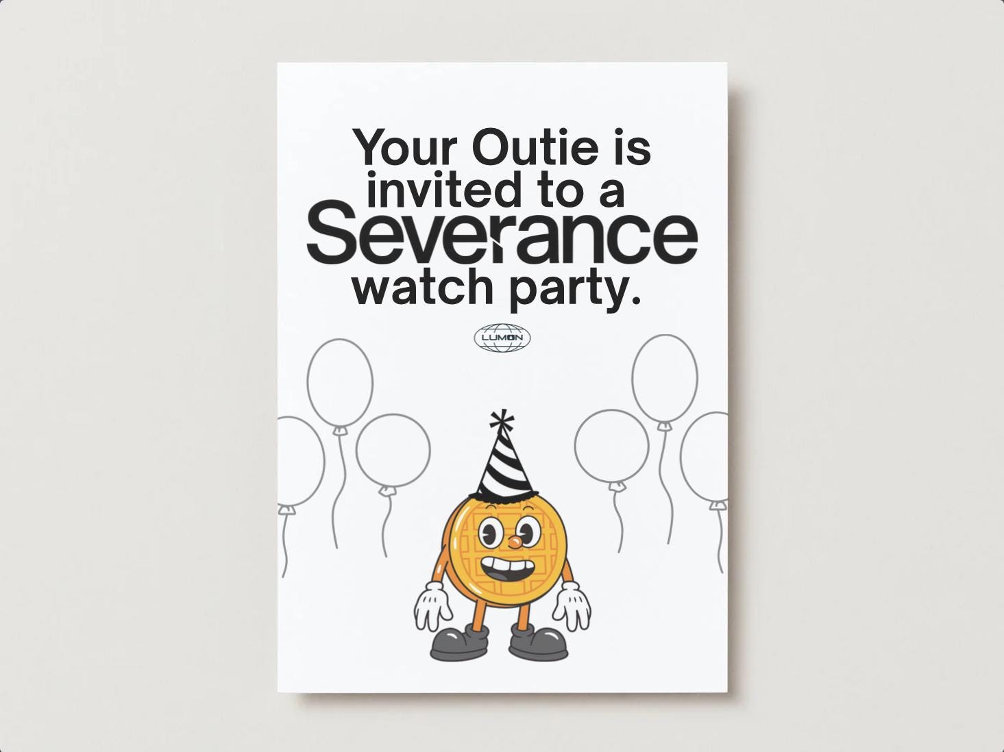 Severance Watch Party Invitation - Editable Canva Template - Etsy