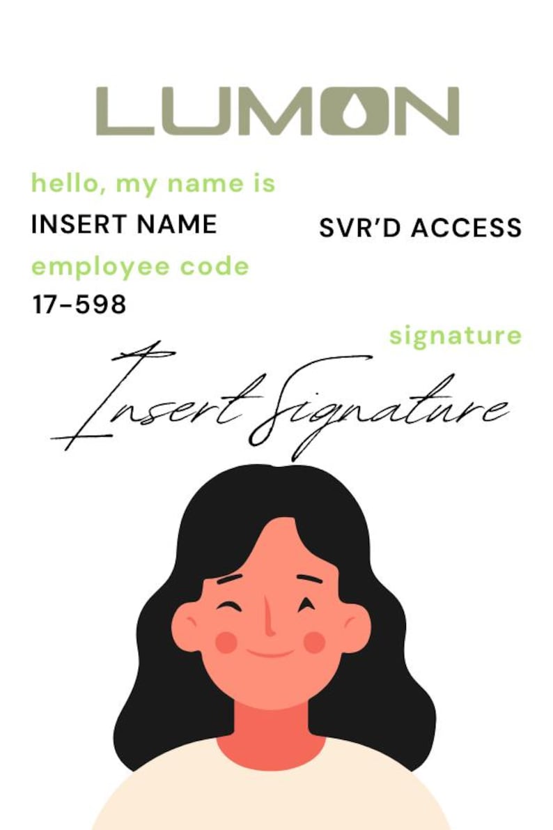 Severance Lumon ID Badge - Canva Editable Template - Etsy