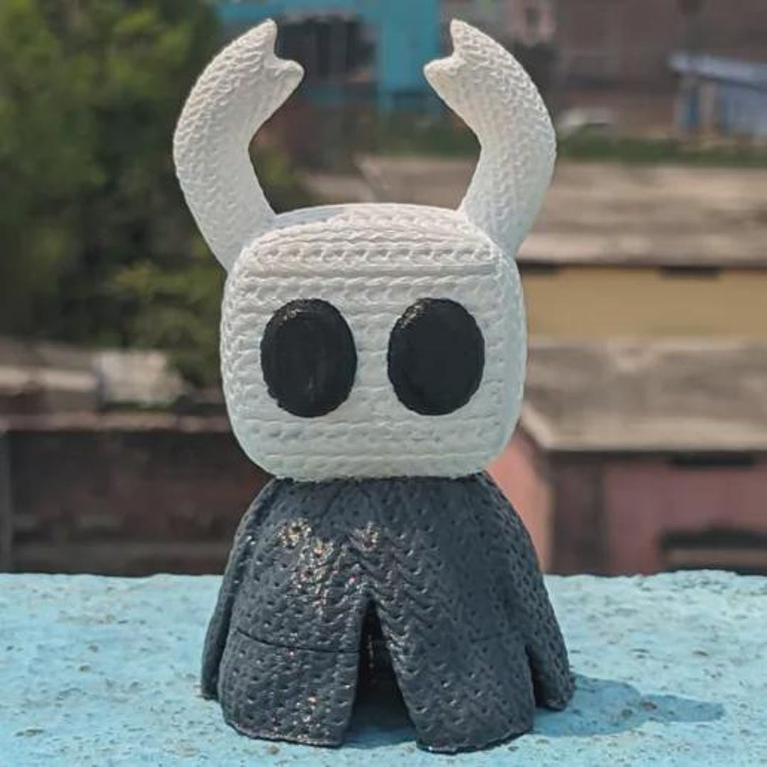 Knitted Hollow Knight 3D Print | Cute Crochet Style Knight Figurine ...