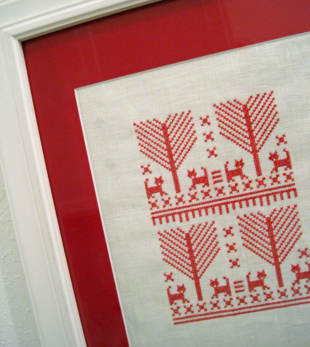 PDF Nordic Fall Sampler PDF Cross Stitch Redwork Pattern - Etsy