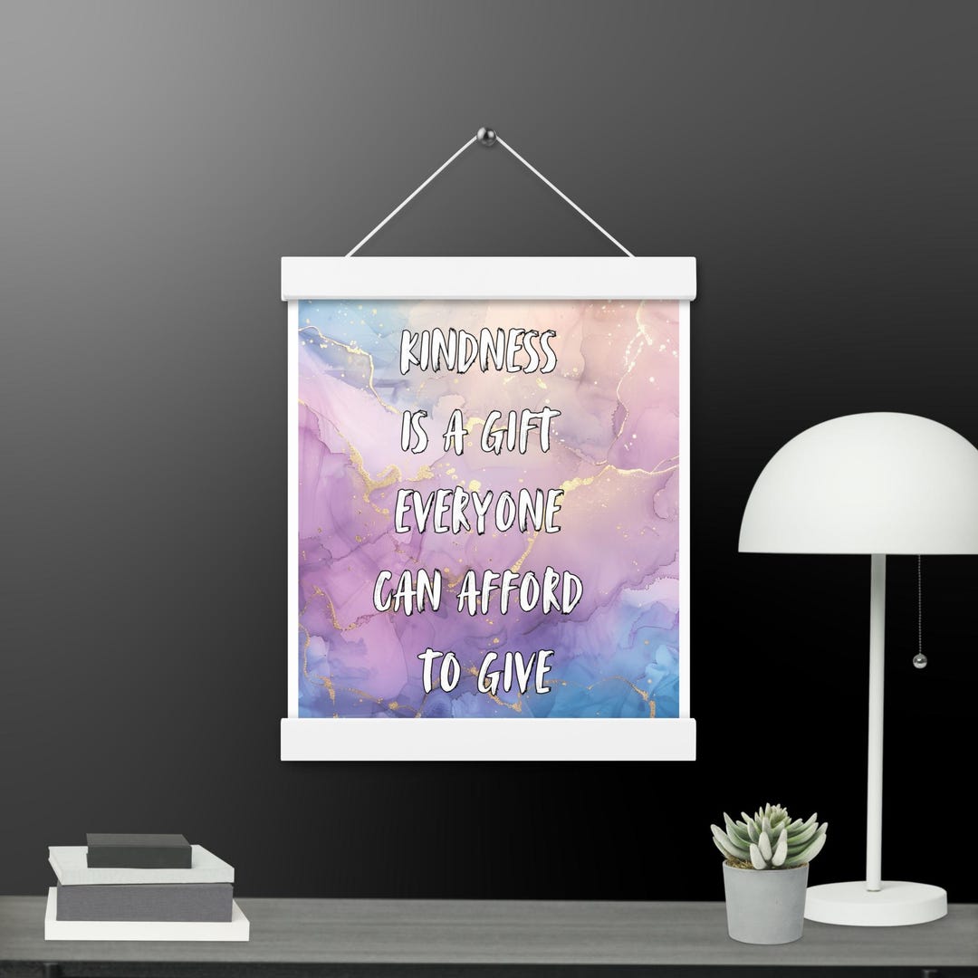Kindness Poster With Hangers - Etsy
