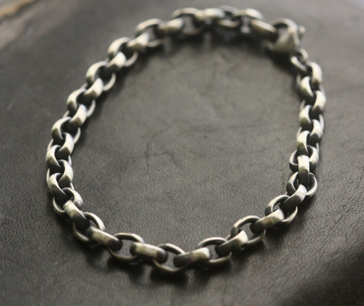 Heavy Sterling Silver Bracelet 7 7.5 8 | Etsy