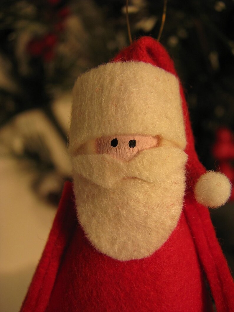 Santa Clothespin Ornament - Etsy UK