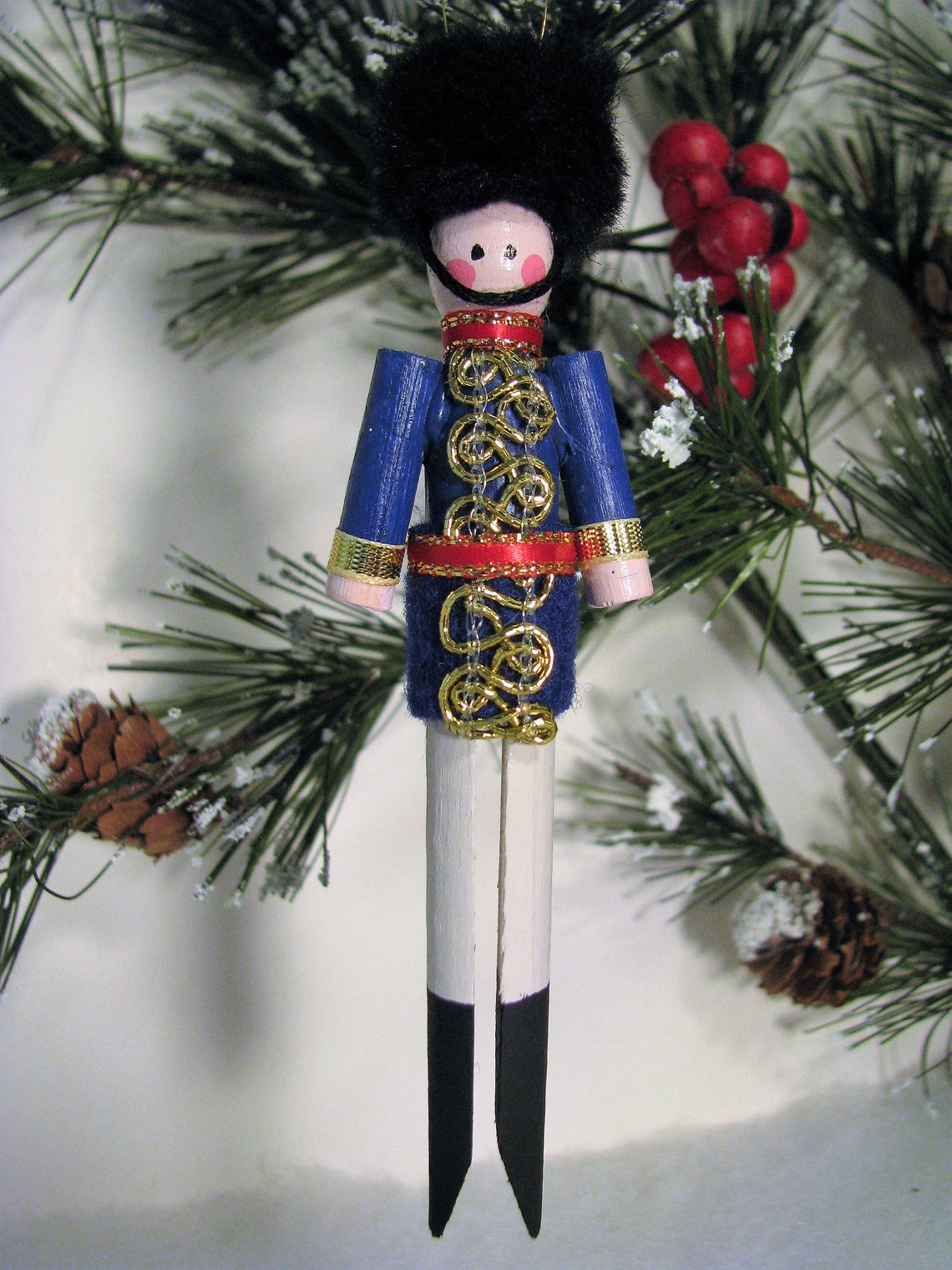 Toy Soldier Clothespin Christmas Ornament | Etsy