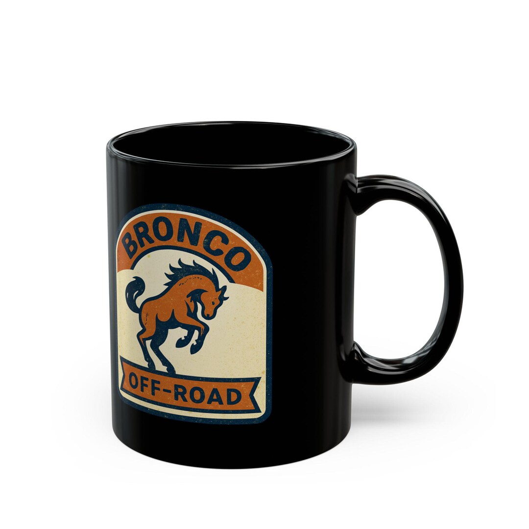 Bronco Off-road Logo Mug | Black Ceramic Coffee Mug - Etsy