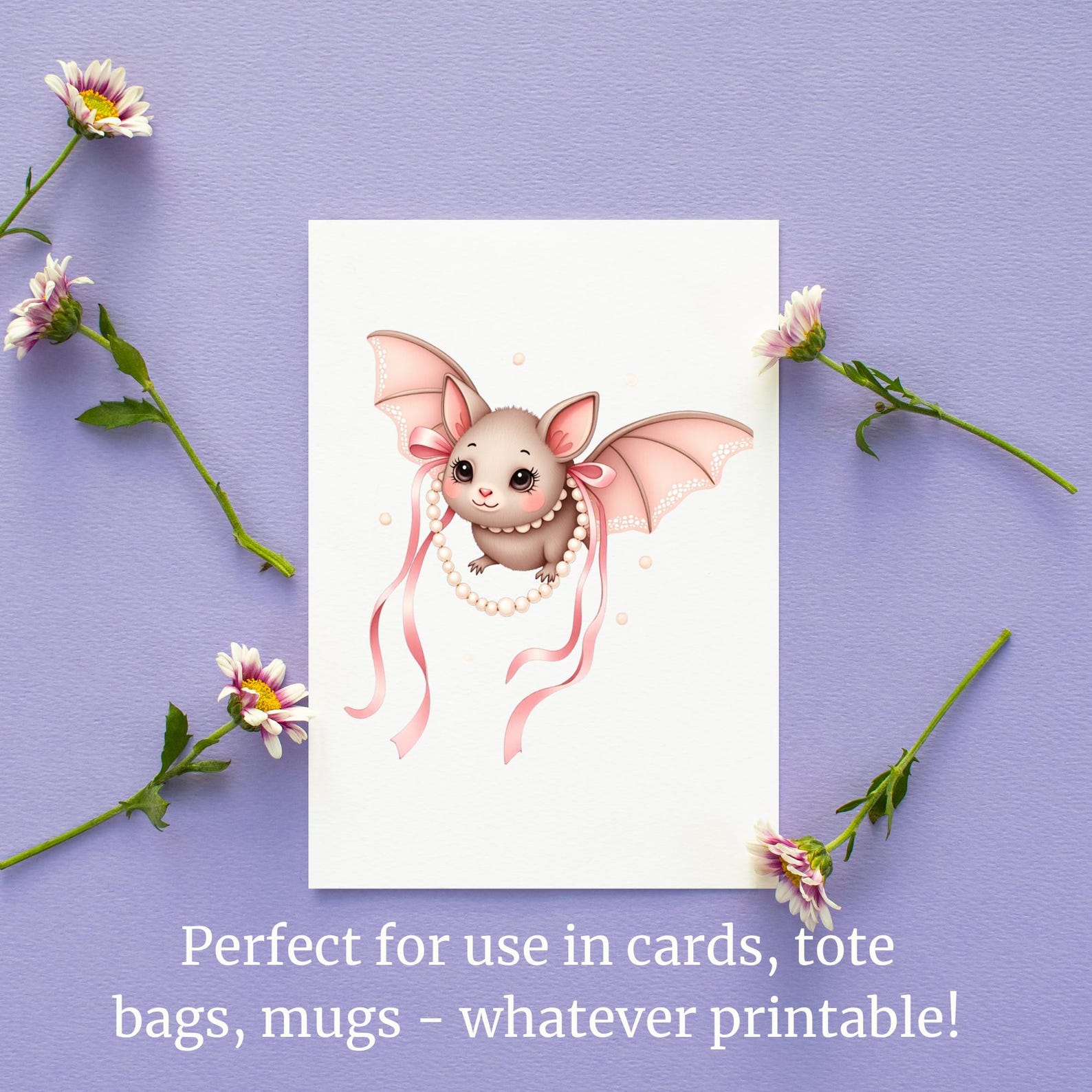 Coquette Halloween Bat PNG Pastel Pink Kawaii Bat With Silky Bow Roses ...