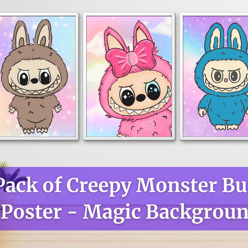 Labubu Poster on Wall - Etsy