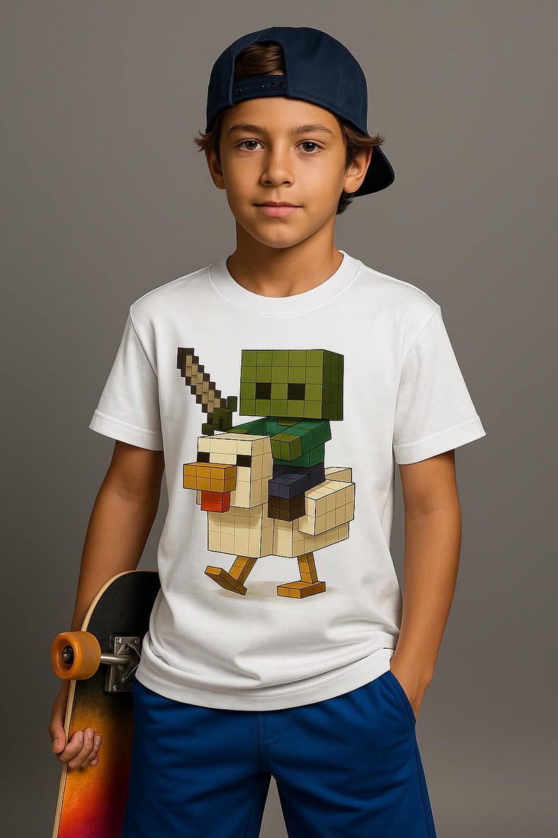 Minecraft-inspired Chicken Jockey Funny Poster Print| Funny Zombie ...