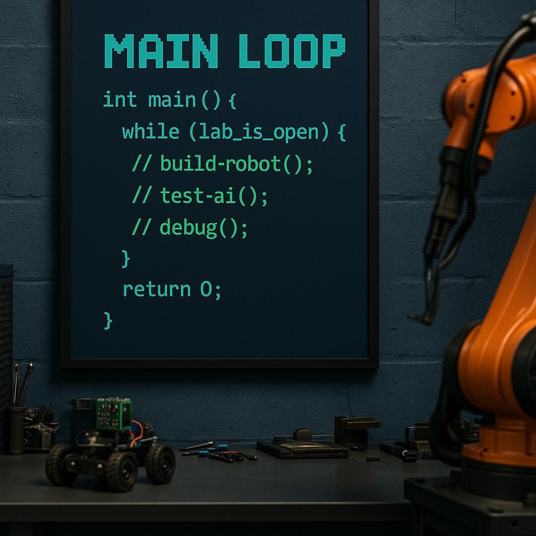 Main Loop Coding Poster Printable | C++ Programming Wall Art | Robotics Lab Decor | Geeky Code ...