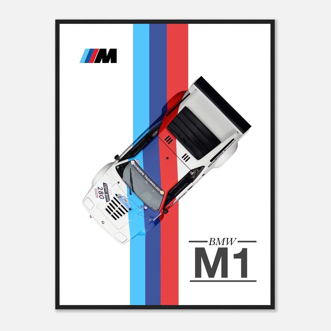 BMW M1 Semi-glossy Paper Wooden Framed Poster - Etsy