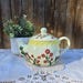 Harry & David Ceramic Floral Teapot - Etsy