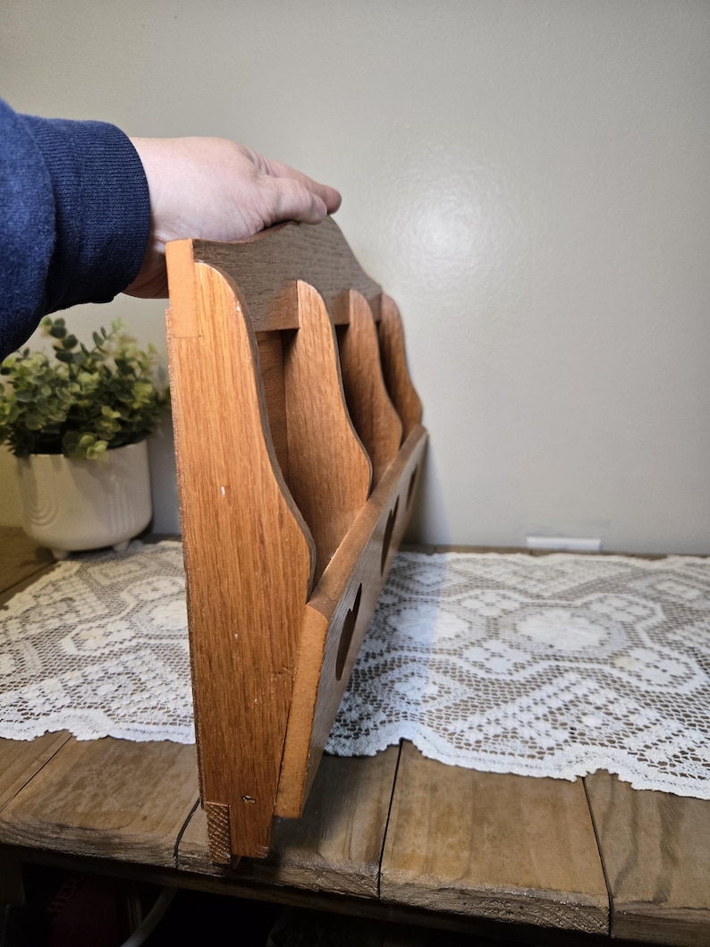 Rare Vintage Wooden Heart Letter & Key Holder – Cottagecore Wall ...