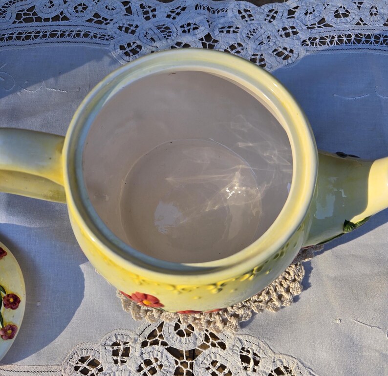 Harry & David Ceramic Floral Teapot - Etsy