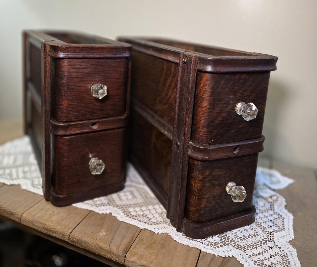 Vintage Singer Sewing Machine Drawers – Set of 2 With Frames and ...