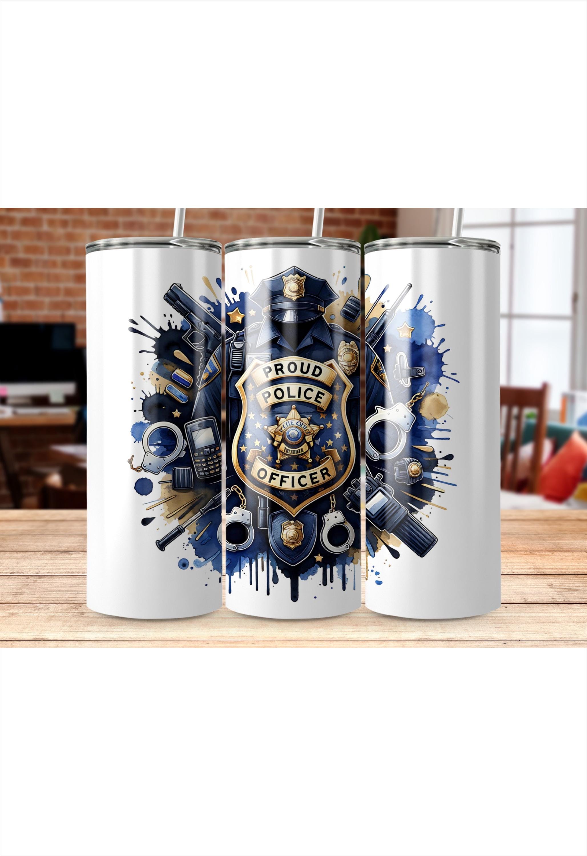 Police Officer 20oz Skinny Tumbler Png Sublimation Design Download ...