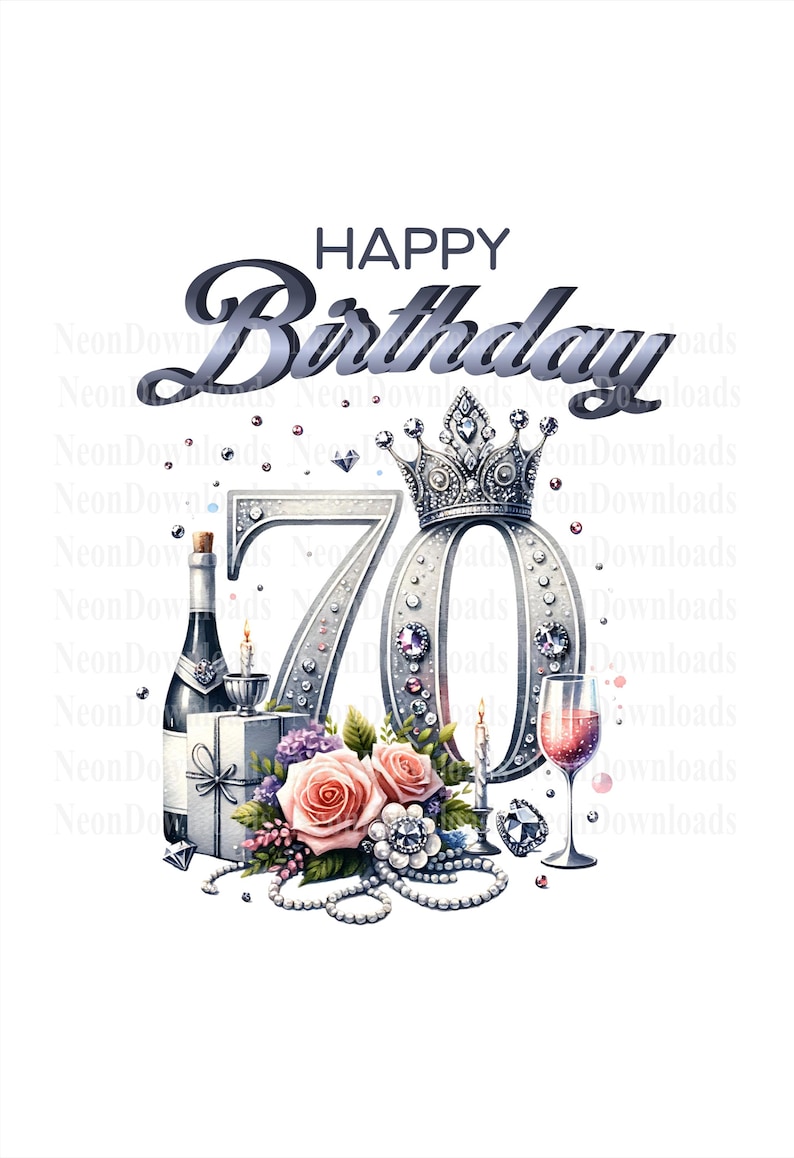 70th Birthday PNG, Seventy and Fabulous PNG, 70th Birthday Tshirt ...