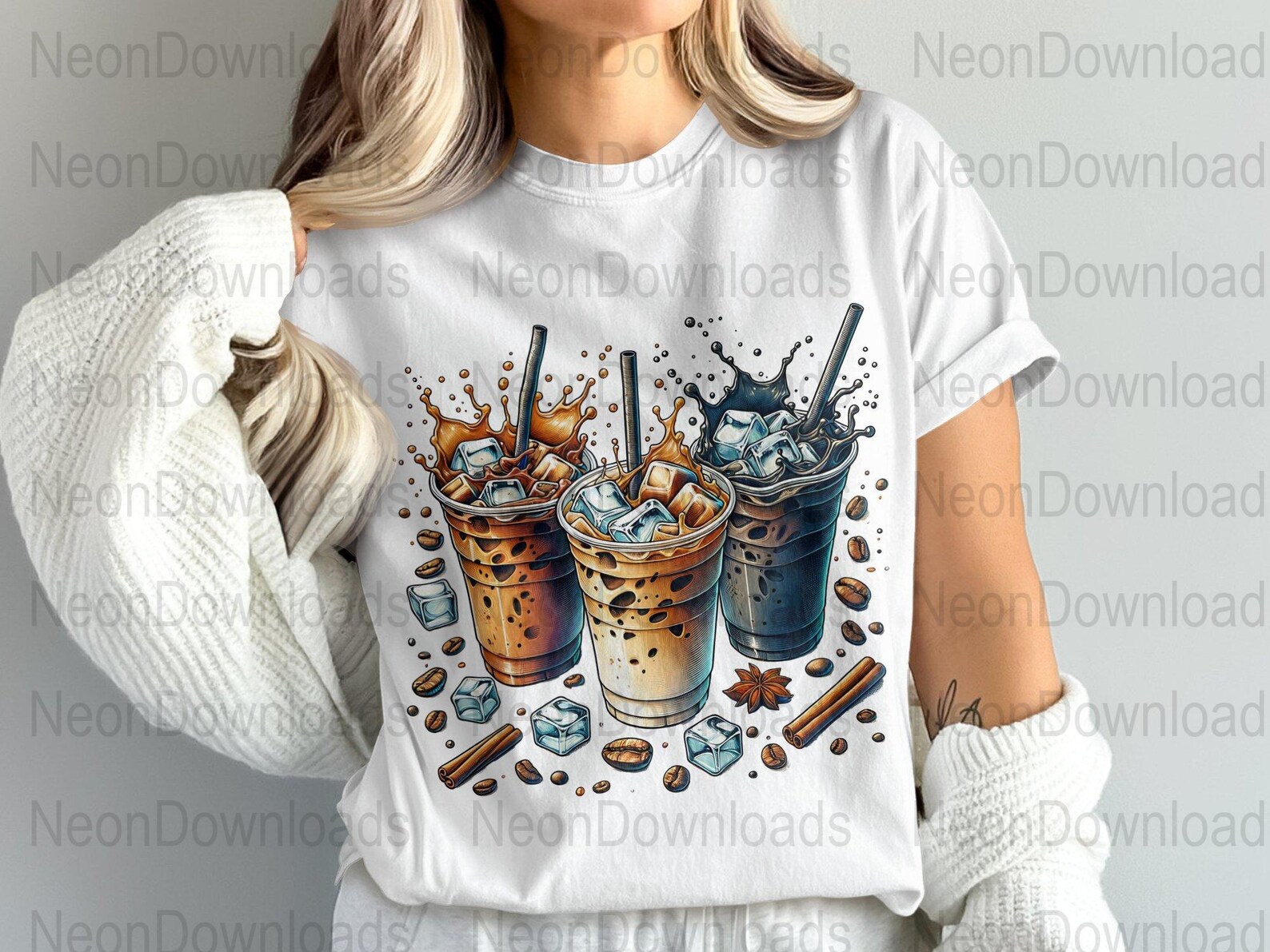 Ice-coffee PNG Sublimation Design, Digital Download, Png Instant ...