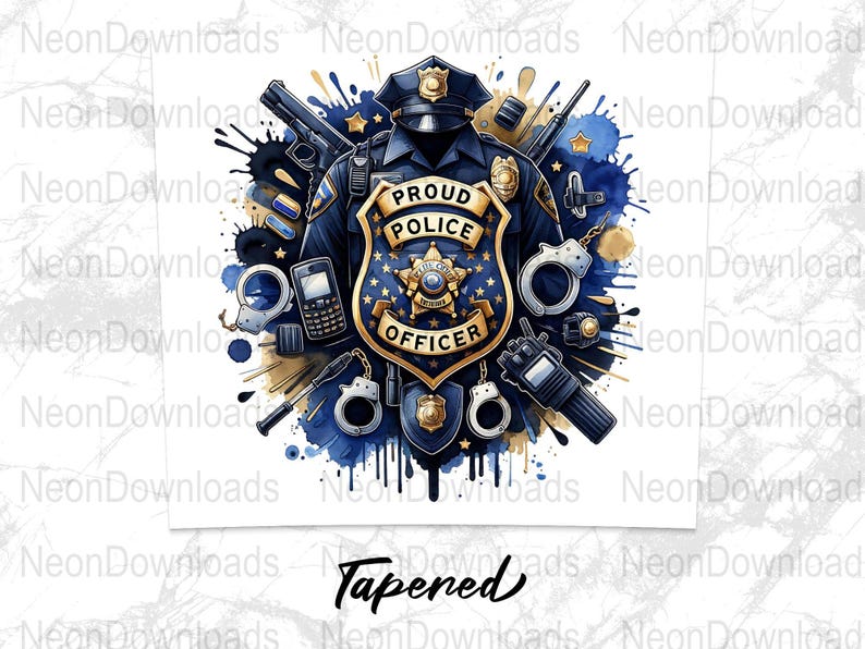 Police Officer 20oz Skinny Tumbler Png Sublimation Design Download ...