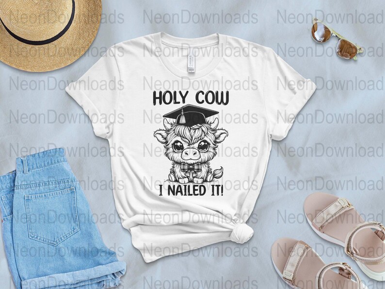 Highland Cow Graduate SVG Design, Graduation PNG, Highland Cow SVG - Etsy