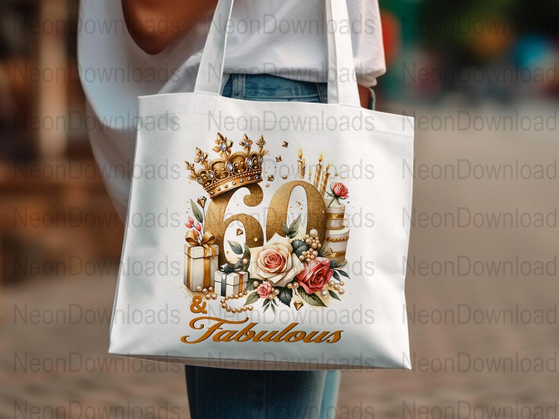 60th Birthday PNG, Sixty and Fabulous PNG, 60th Birthday Tshirt Design ...