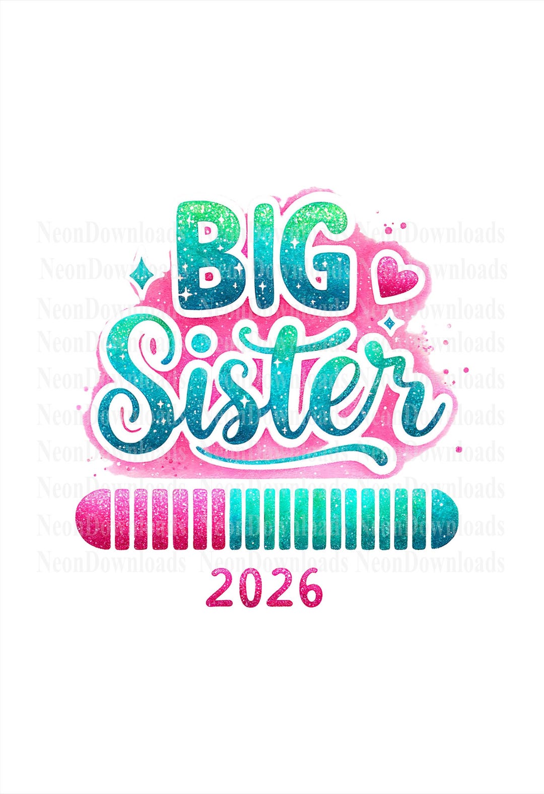 Big Sister Sublimation Design, Cute Sibling Announcement, Digital ...