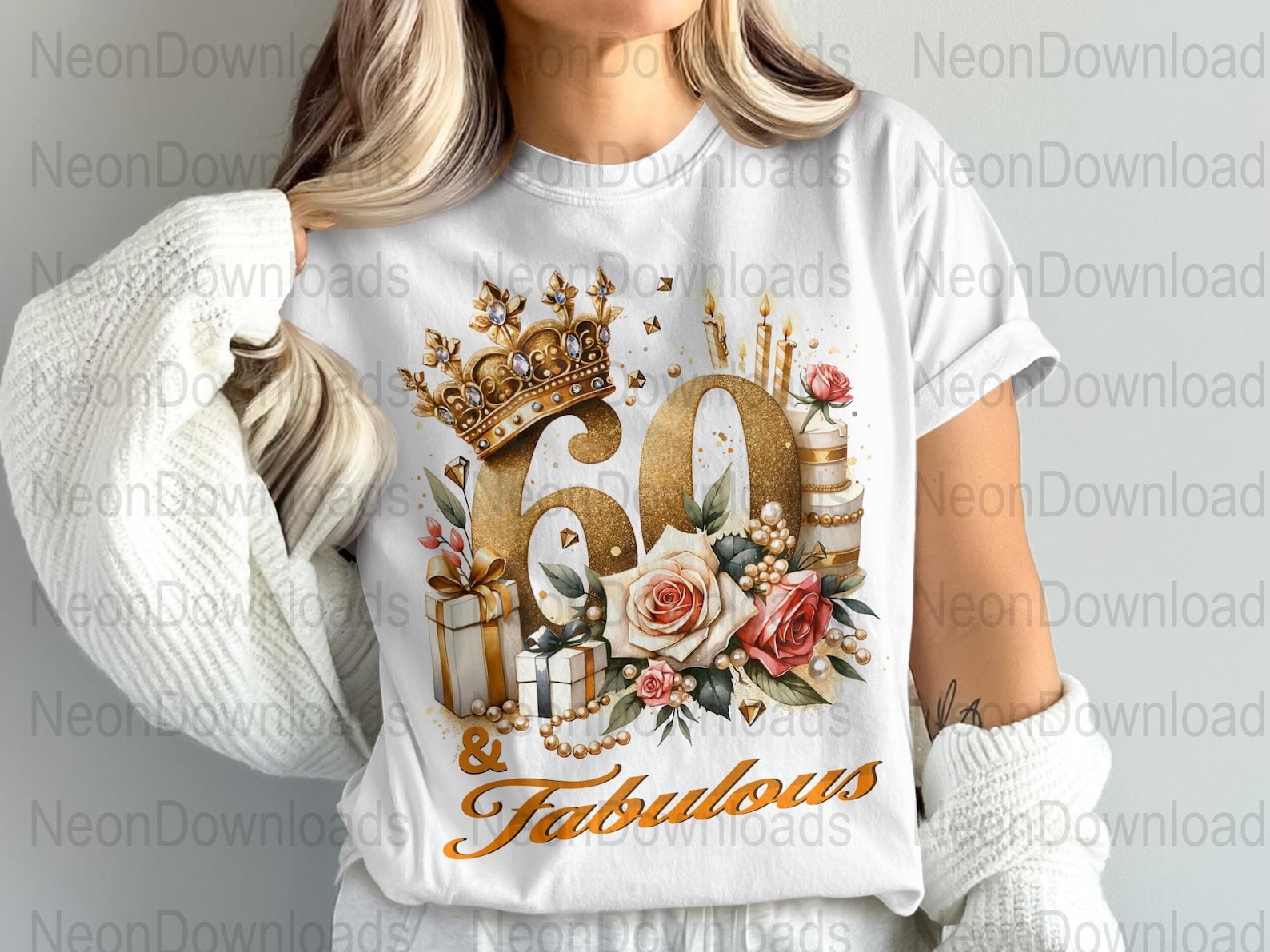 60th Birthday PNG, Sixty and Fabulous Sublimation Design, Digital Png ...