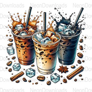 Ice-coffee PNG Sublimation Design, Digital Download, Png Instant ...