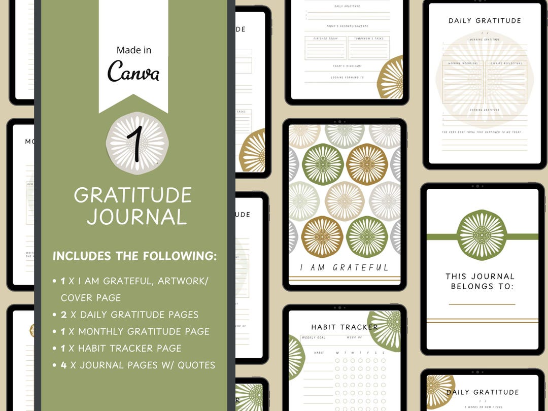 Gratitude Journal Printable (PDF) | Mindfulness, Wellness and ...