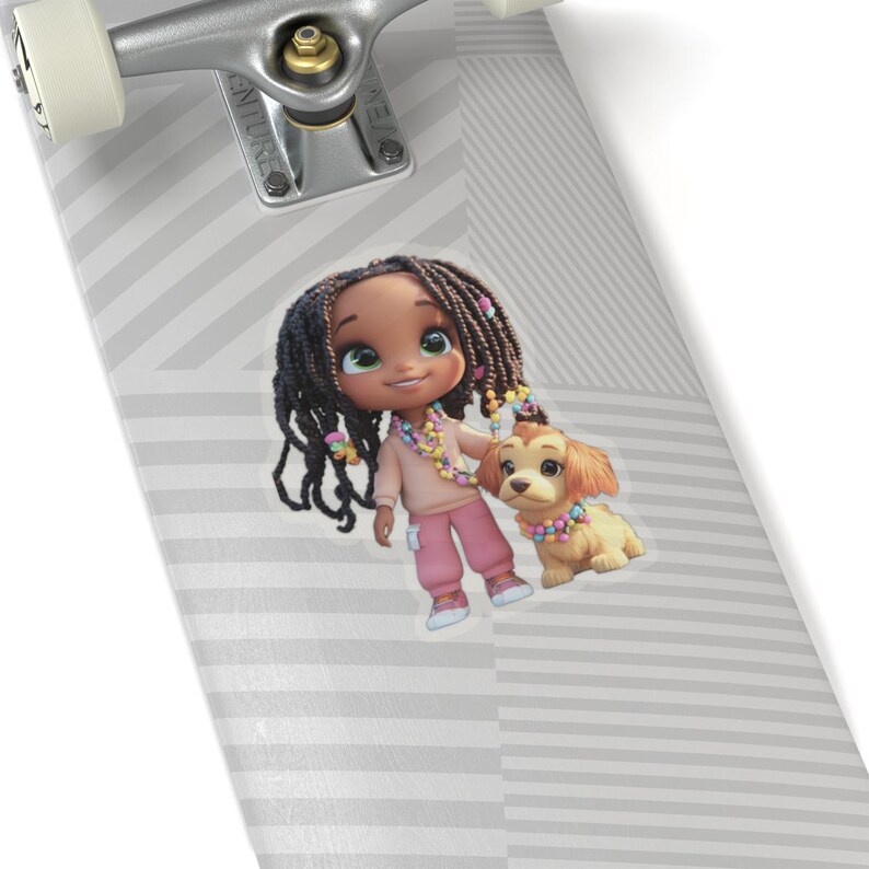 Black Girl With Starter Locs Kiss-cut Stickers, Bratz Doll Style, Puppy ...