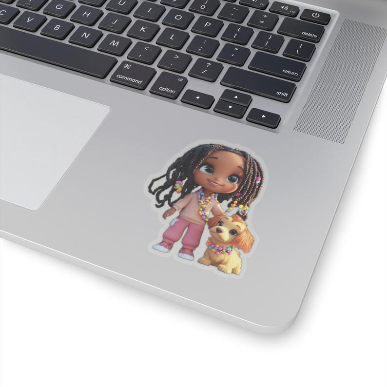 Black Girl With Starter Locs Kiss-cut Stickers, Bratz Doll Style, Puppy ...