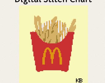 Mcdonald's French Fries Needlepoint Chart Digital Download Needlepoint ...