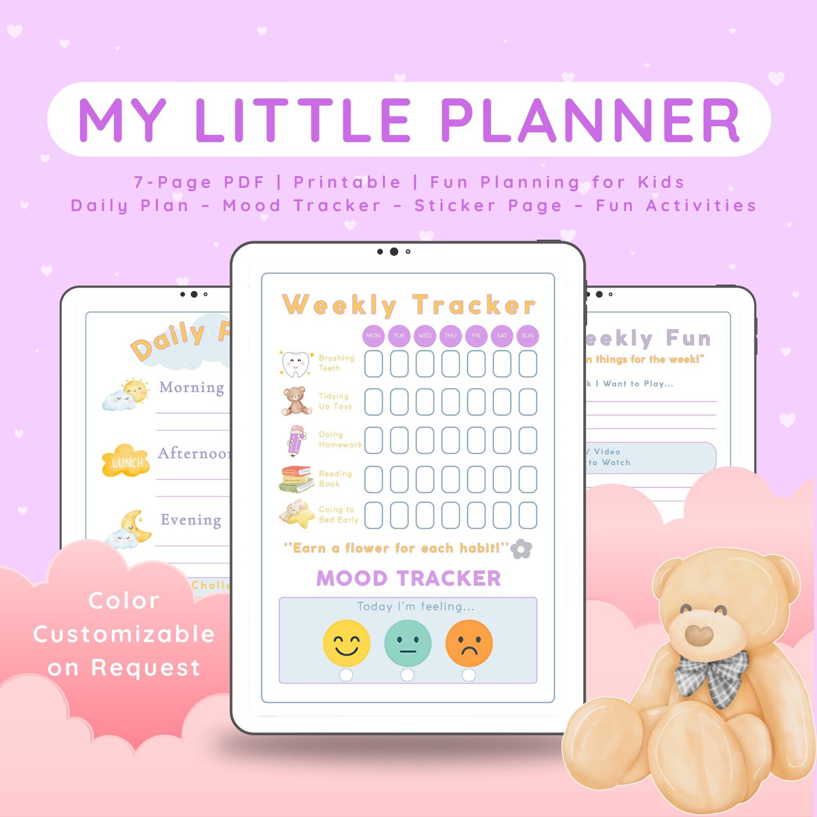 My Little Planner – Kids Digital Planner | Printable Daily & Weekly ...