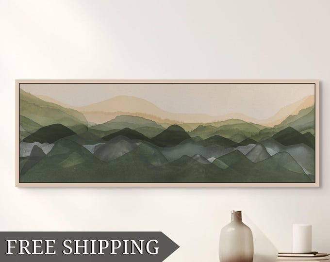 Over the Fireplace, CUSTOM Watercolor Map Painting, Enormous 22x30 ...