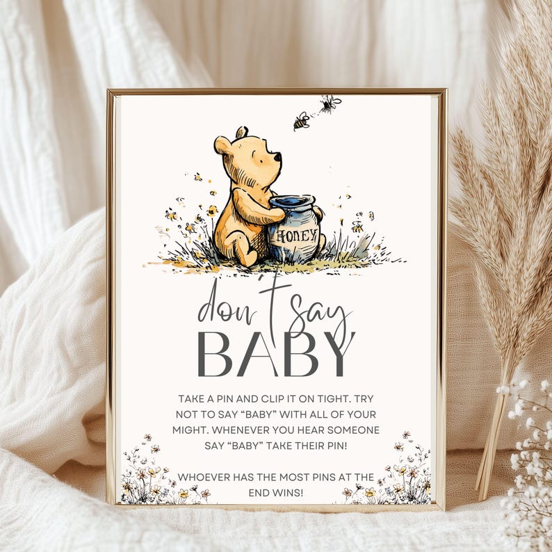 Winnie-the-pooh Game Bundle Baby Shower Trivia Pack Digital Download ...