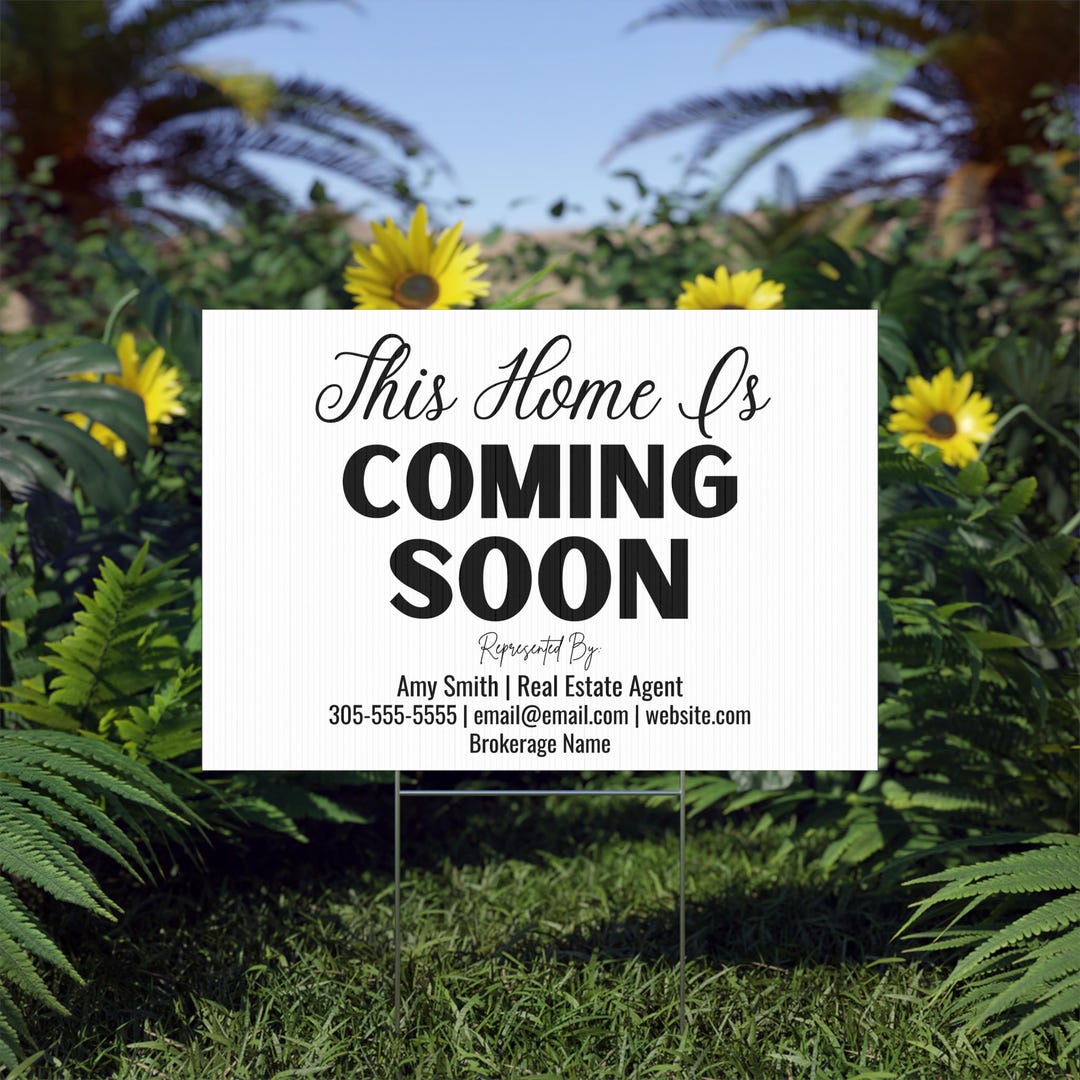 Custom Real Estate Lawn Sign, New Listing Sign, Realtor Sign, Yard ...