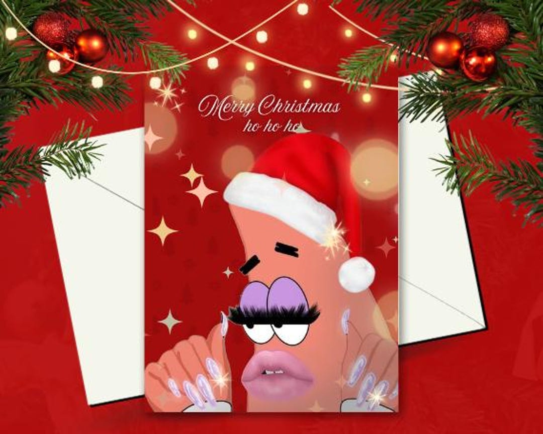 Printable Christmas Card Patrick Star Edition - Etsy