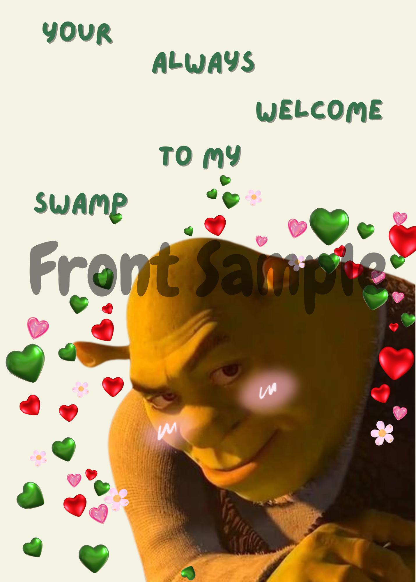 Shrek Card - Printable - Instant Download - Shrek Love Card - Valentine ...