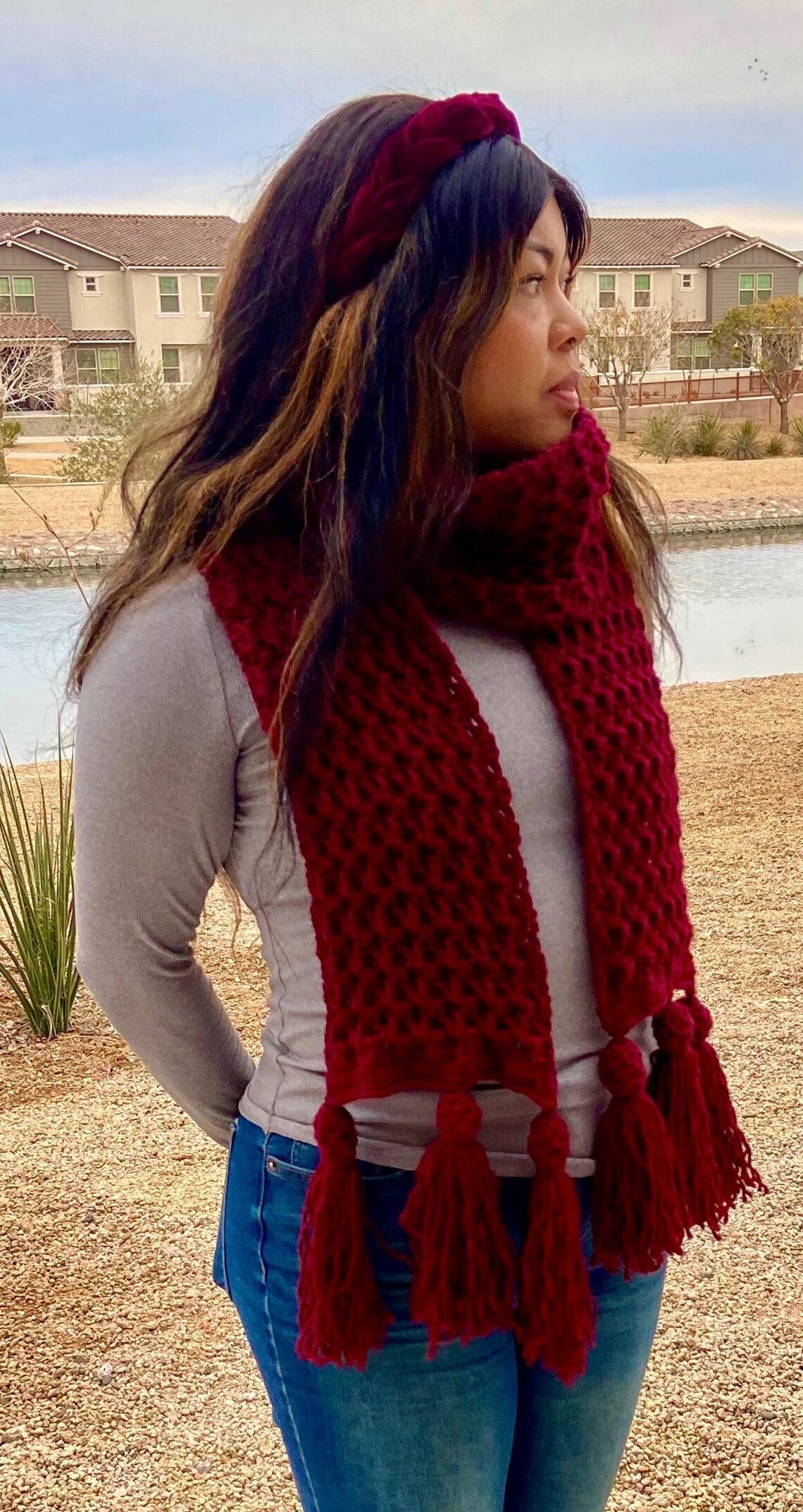 Exquisite Scarlet Scarf - Etsy