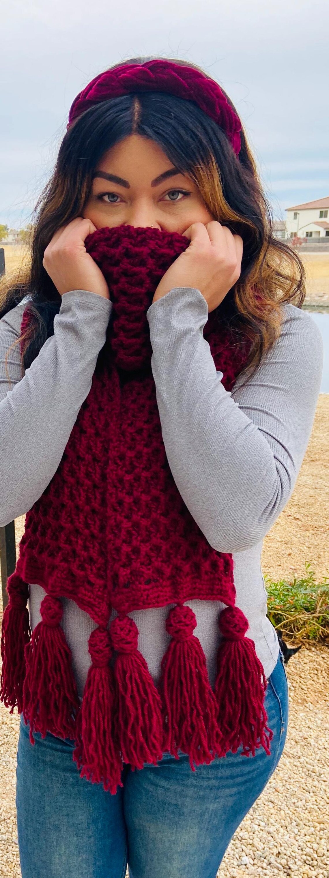 Exquisite Scarlet Scarf - Etsy