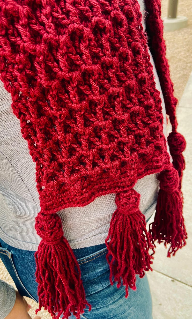 Exquisite Scarlet Scarf - Etsy