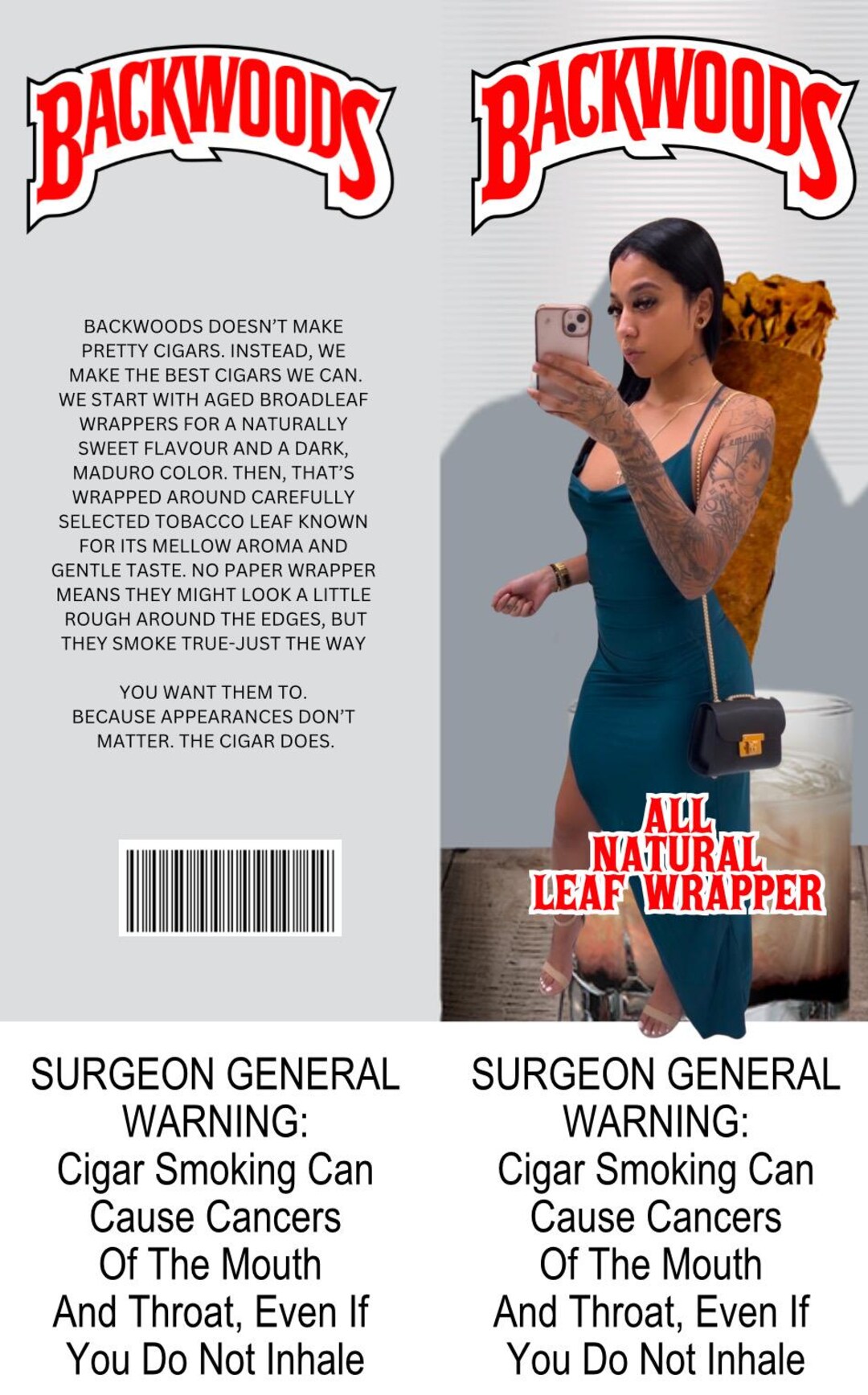 Customizable Single Backwood Wrapper Custom Photo Backwood Wrapper ...