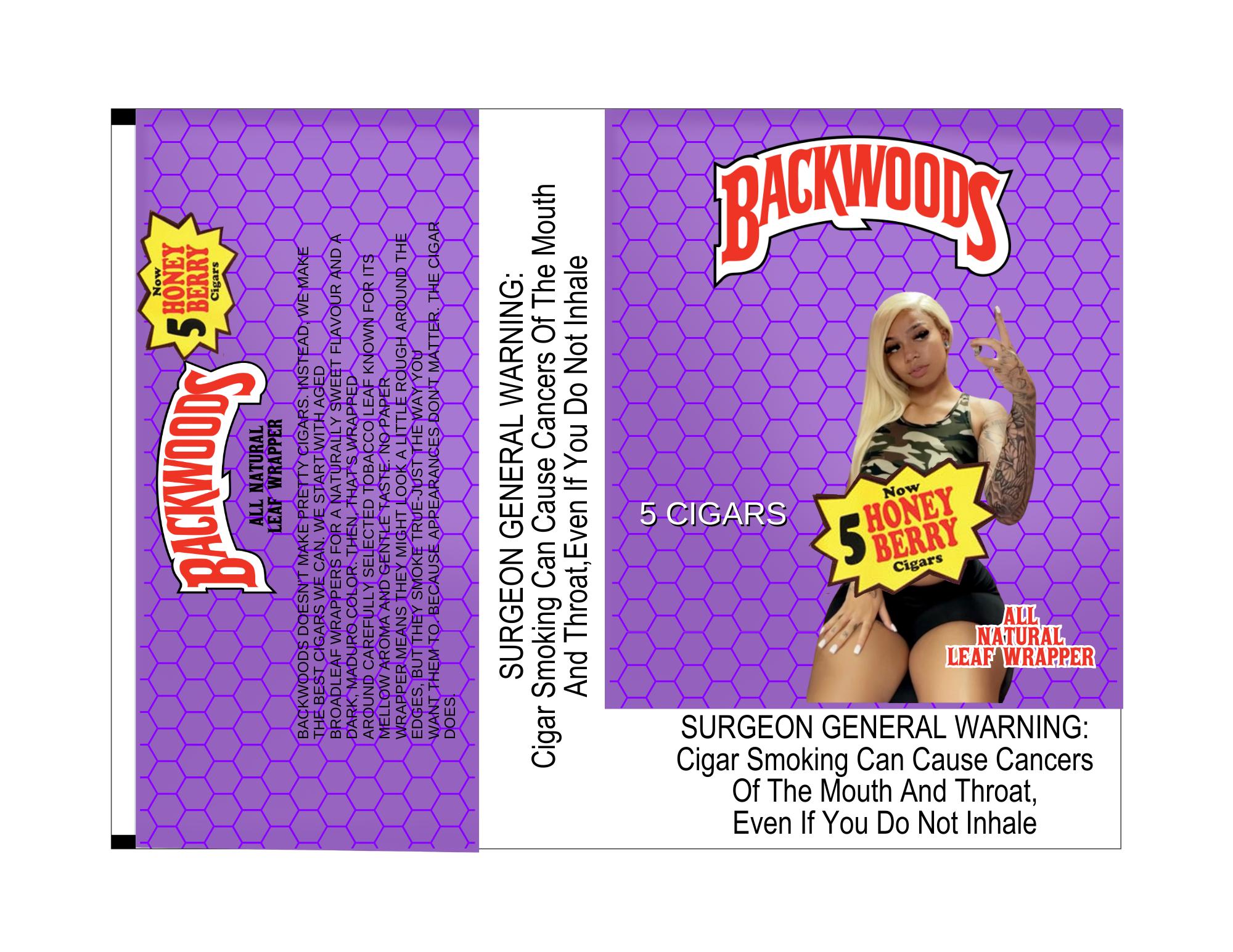Customizable 5 Pack Honeyberry Backwood Wrapper Custom Photo Backwood ...