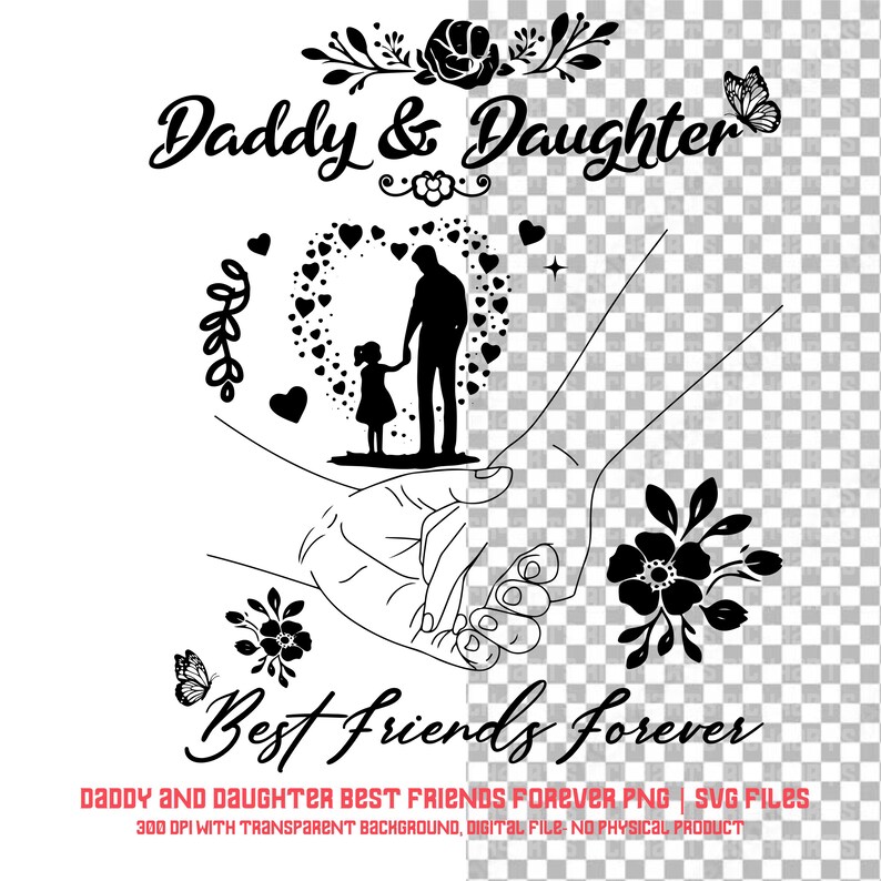 Father Daughter SVG: Heartwarming Design (digital Download) - Etsy