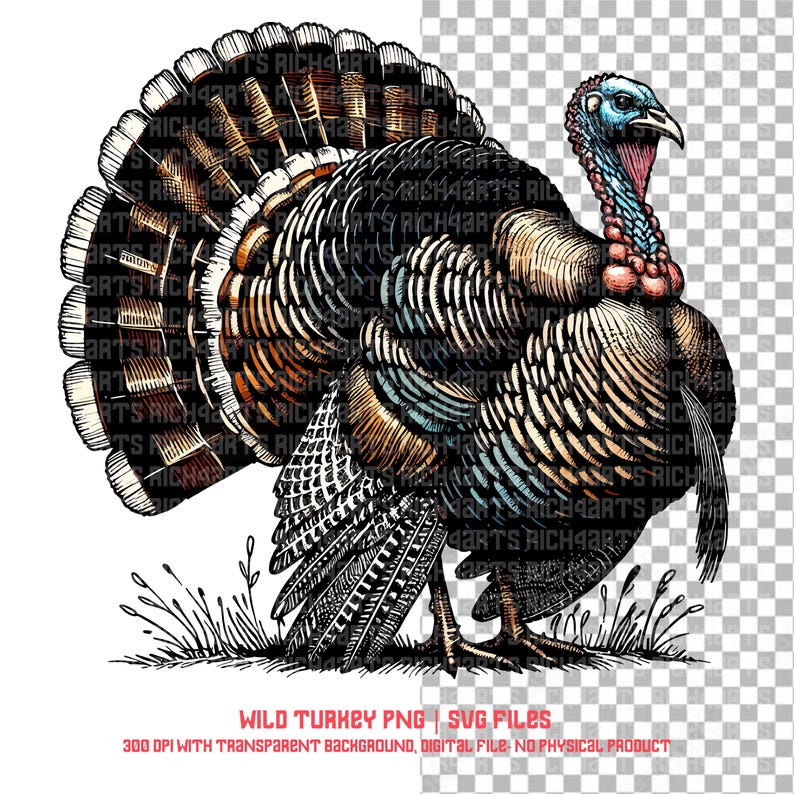 Wild Turkey SVG: Thanksgiving Farm Art (digital Download) - Etsy