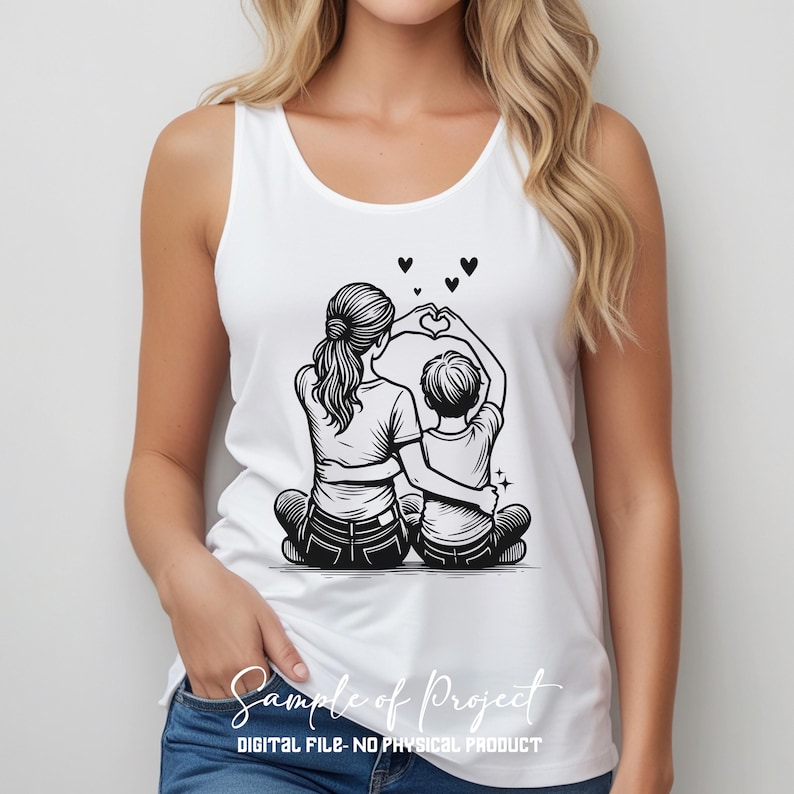 Mom and Son Heart Hand Svg & Png, Hand Sign Heart Svg, Mothers Day Gift ...